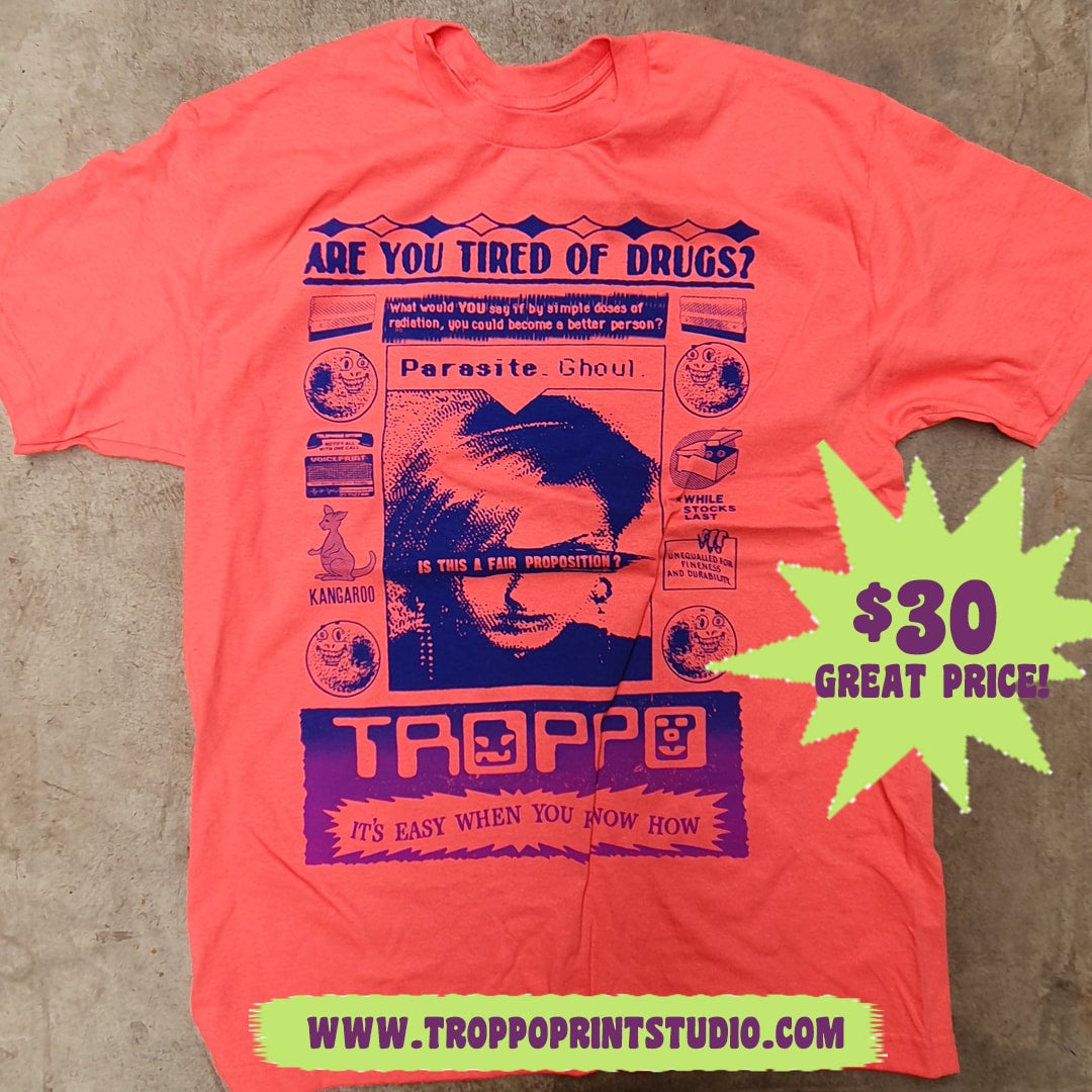 Parasite Shirt (hot pink) | Printmaking at Troppo Print Studio