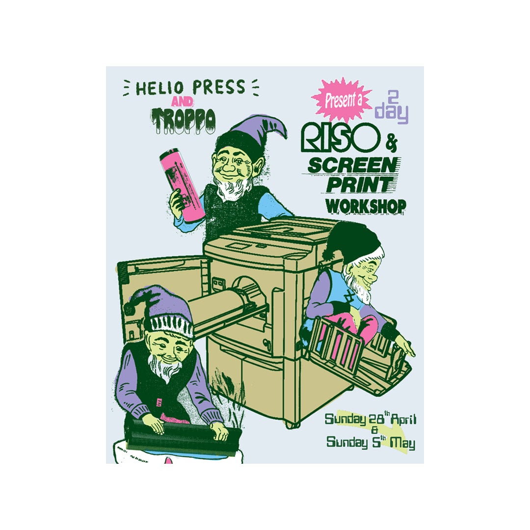 Riso & Screenprint 2 part Workshop | Printmaking at Troppo Print Studio
